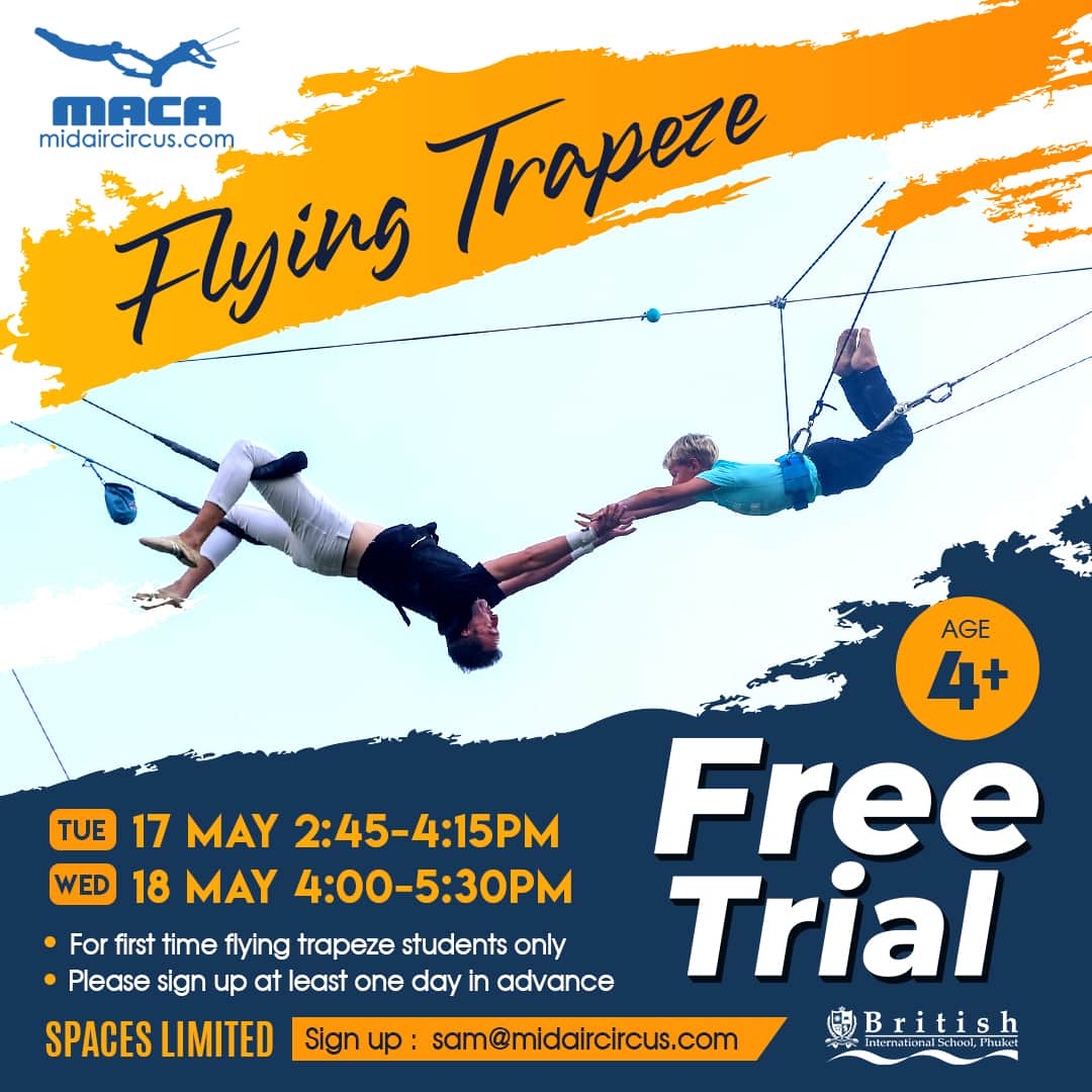 MACA Offers Free Trial Flying Trapeze Classes | British International ...