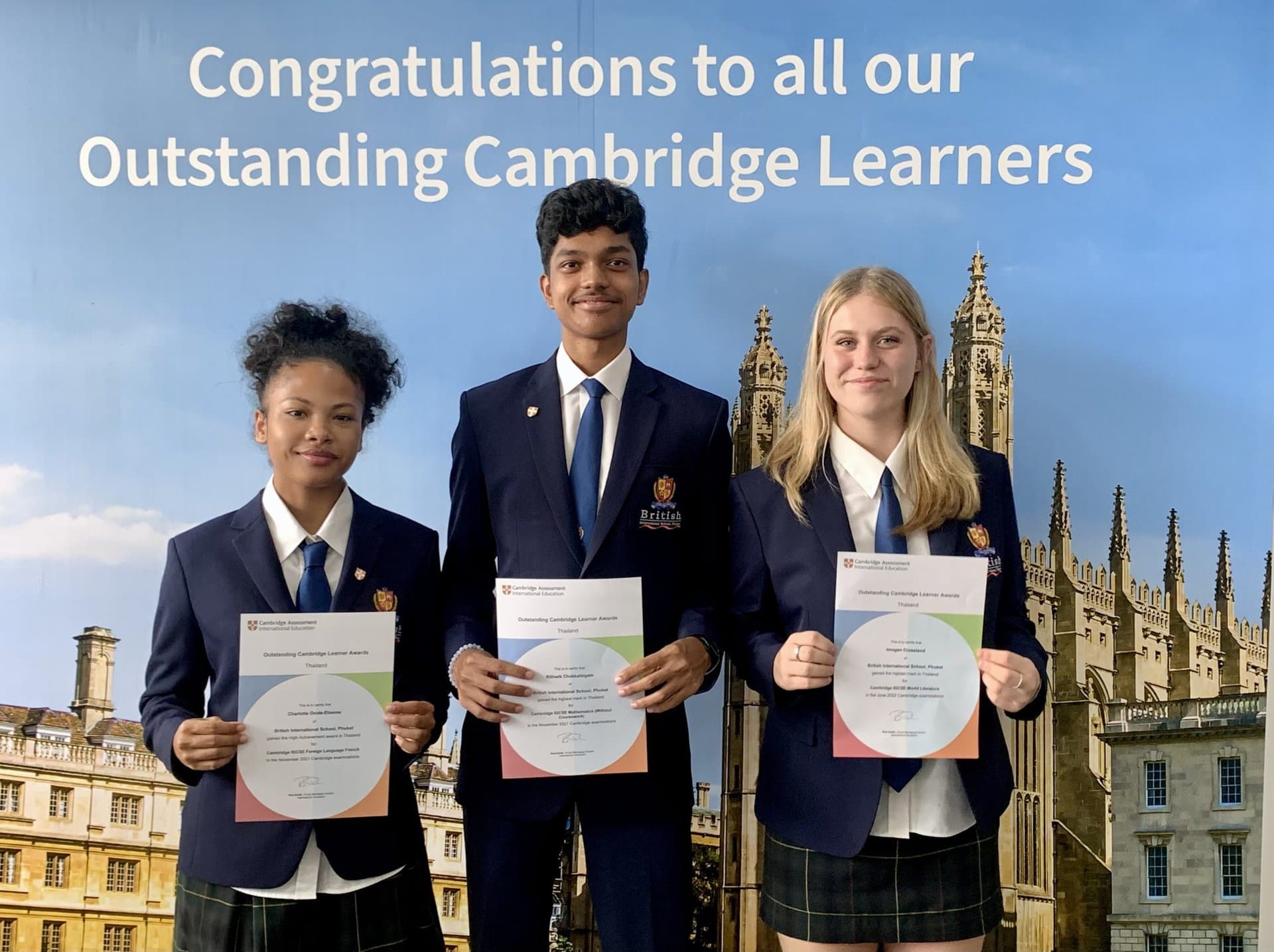 BISP Students Attend IGCSE Cambridge Outstanding Learner Awards ...