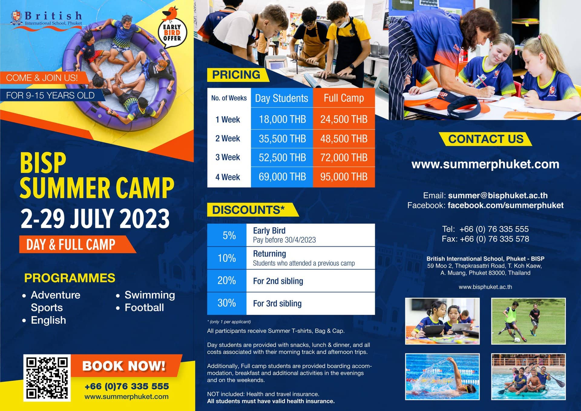 Save The Date Summer BISP 2023 Summer Camp British International