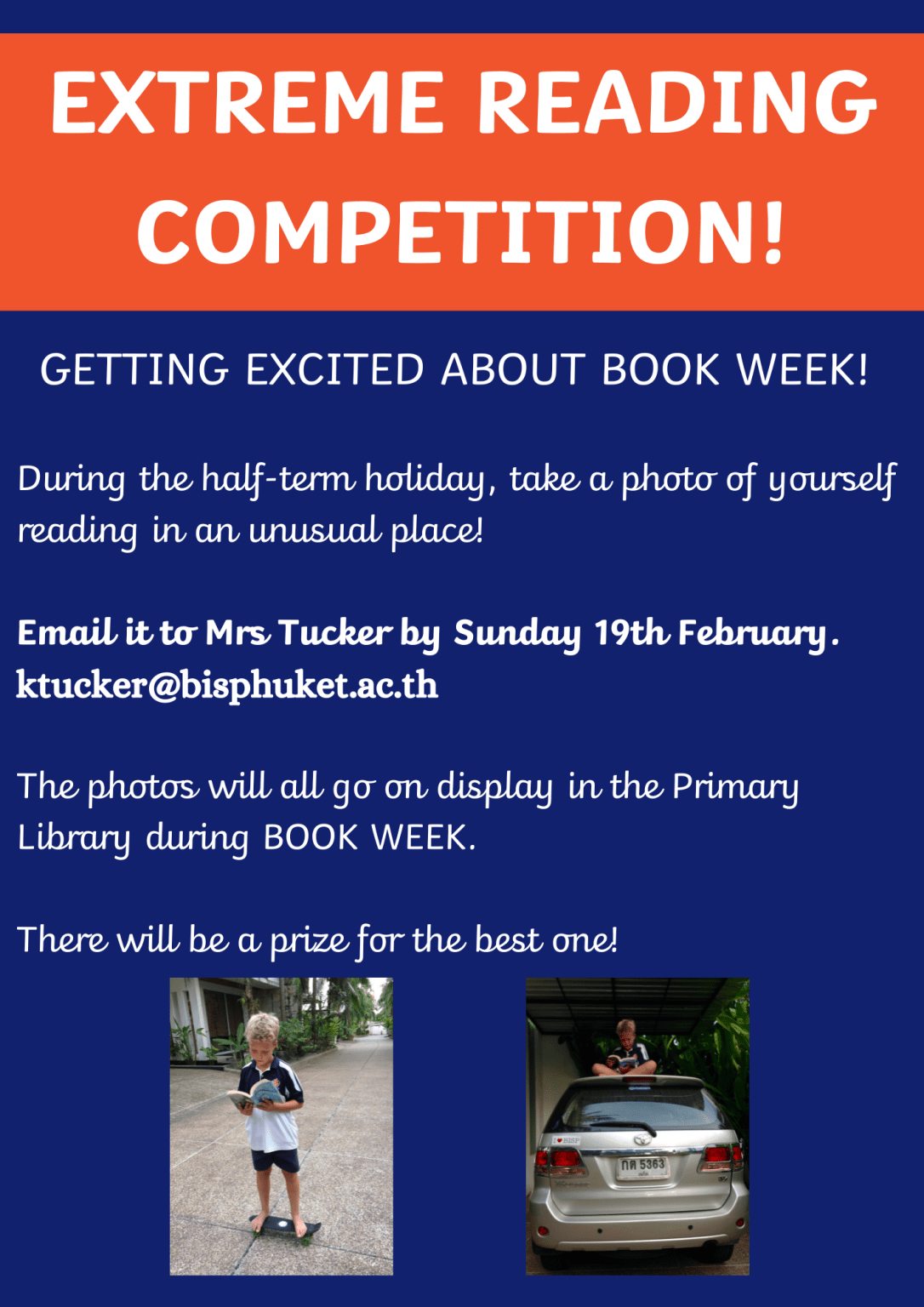 BISP’s Extreme Reading Photo Competition | British International School ...
