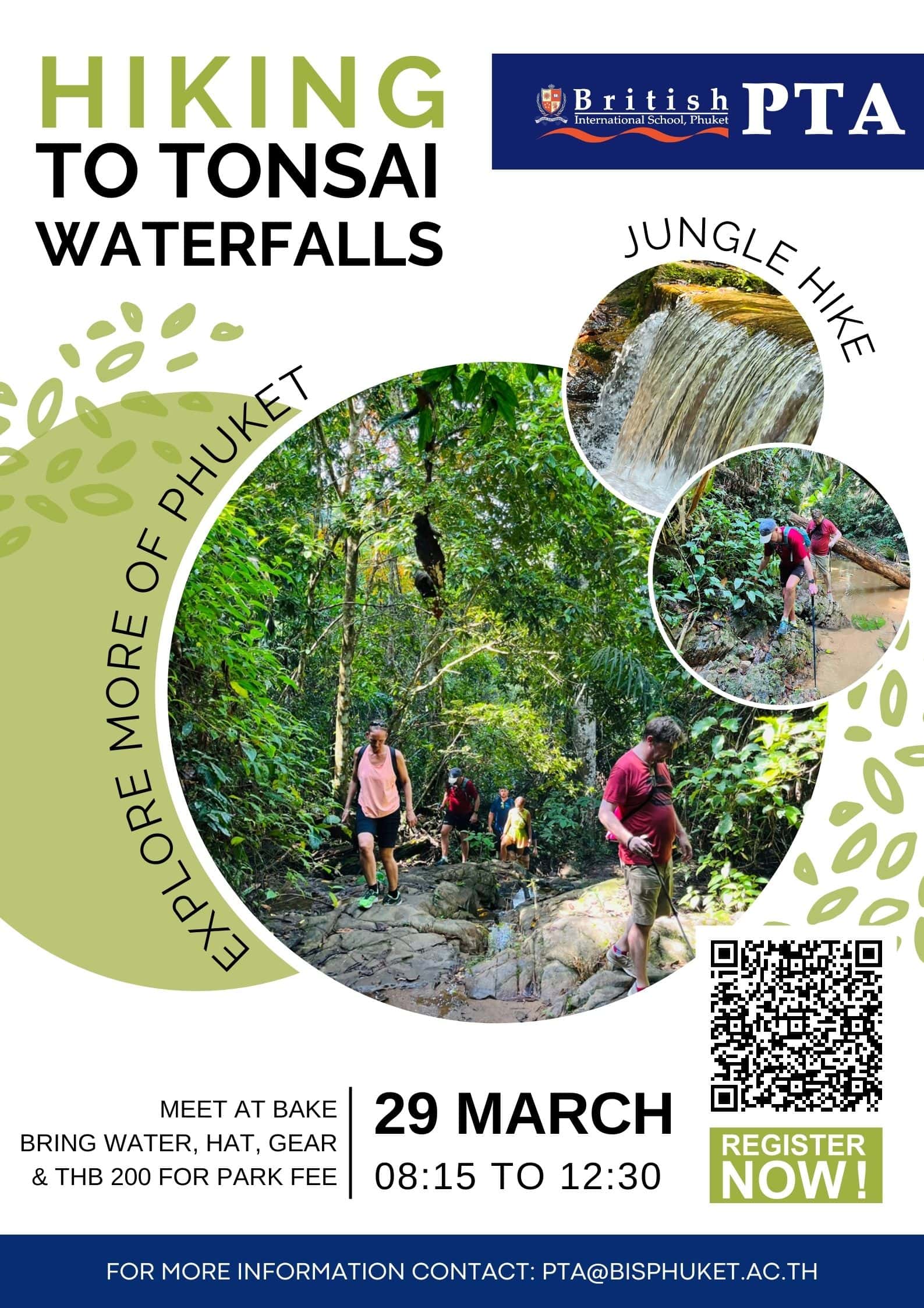 PTA Parents Hike to Tonsai Waterfall | British International School Phuket