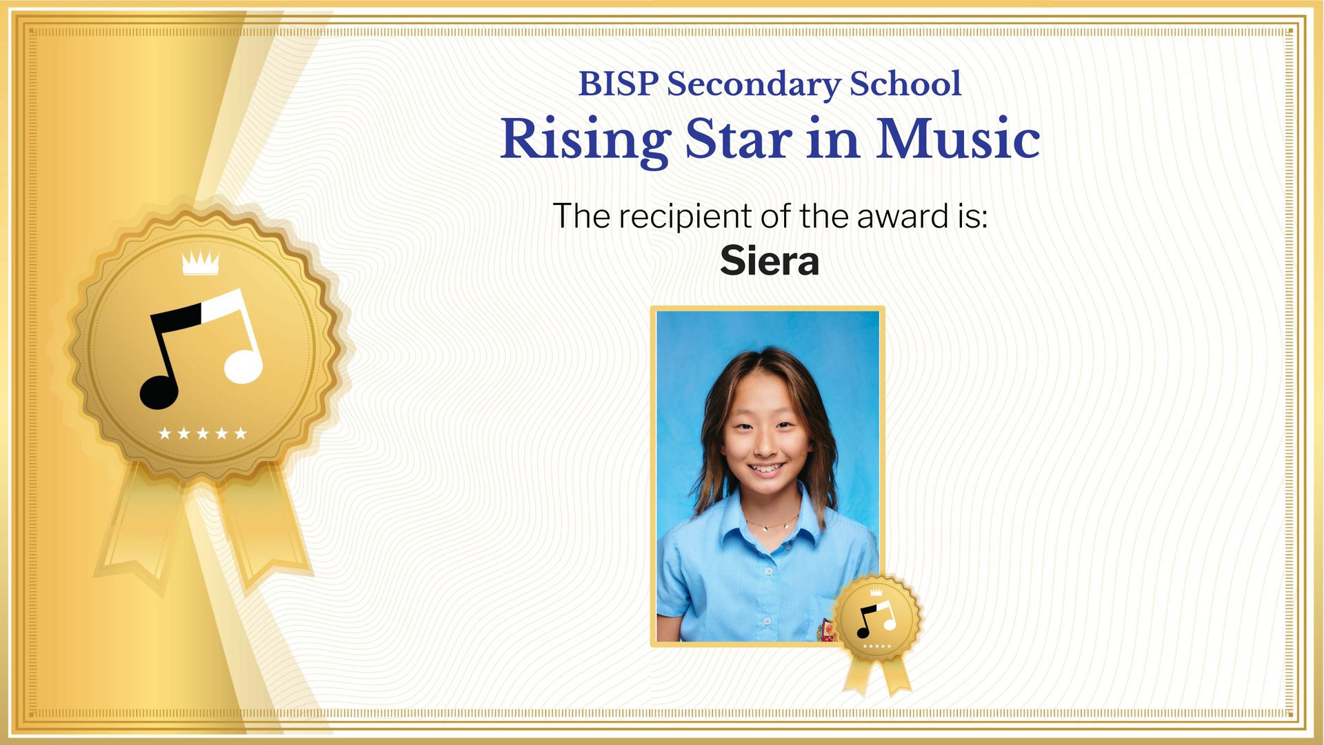 BISP 2023 Arts Awards Music Department Recipients | British ...