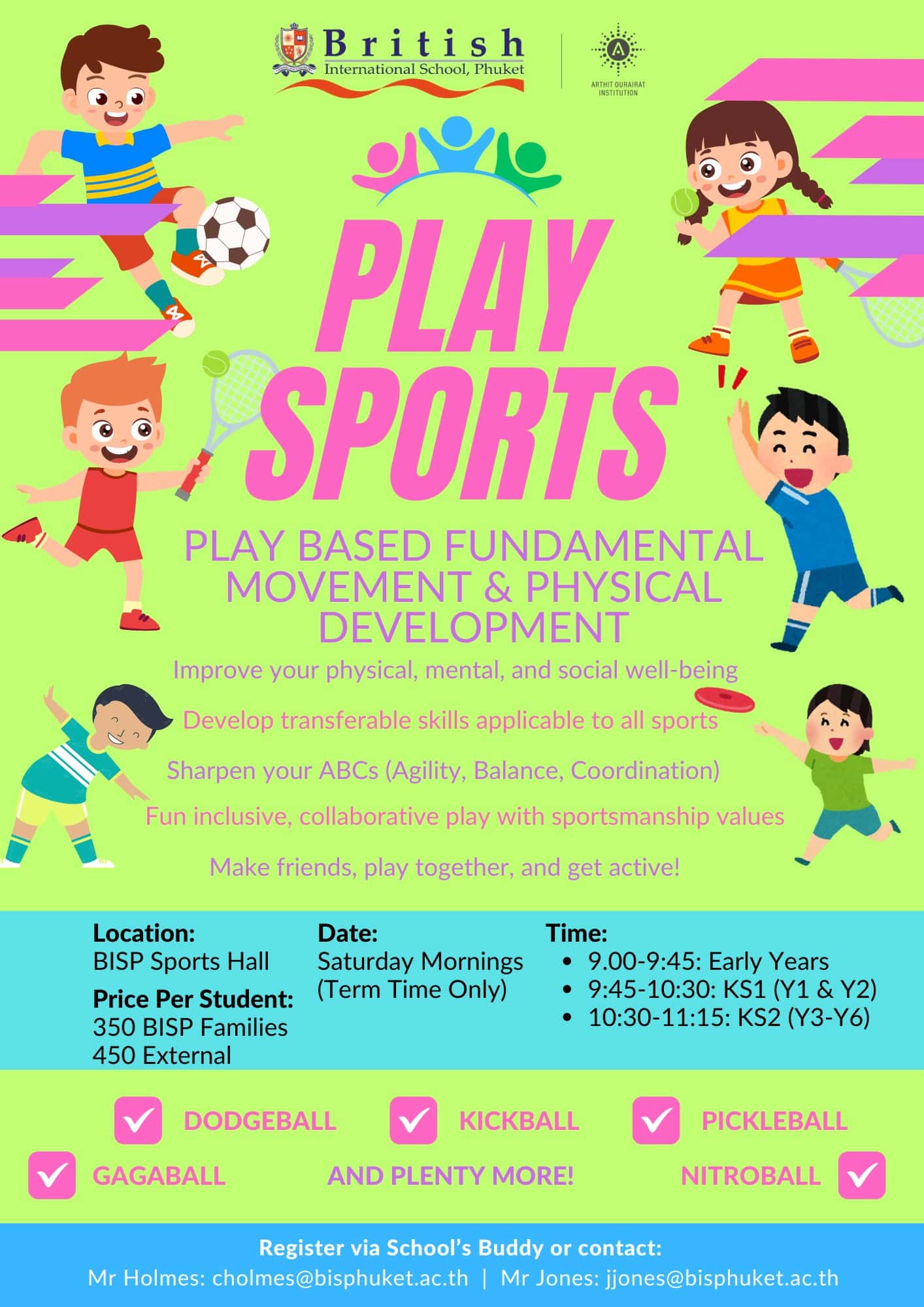 BISP to Host Play Sports Activity on Saturdays in Term 1 | British ...