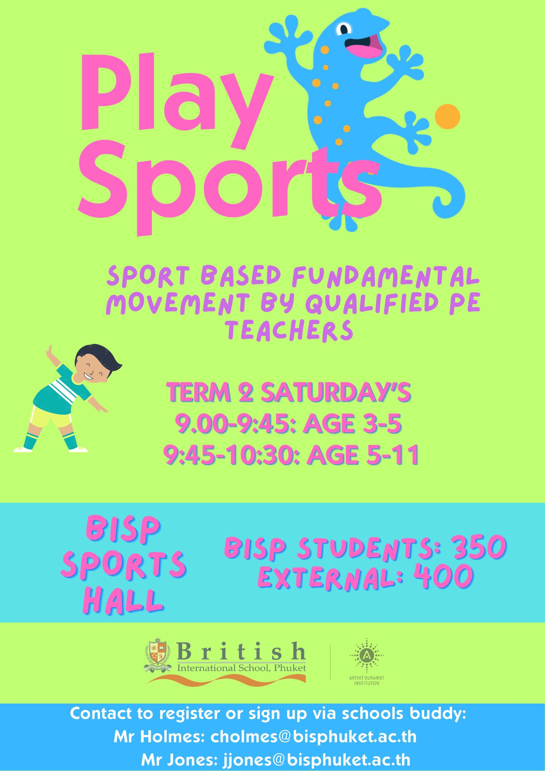 Exciting Opportunities with Play Sports at BISP | British International ...