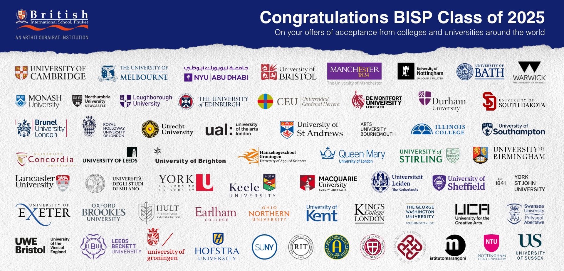 Celebrating the Class of 2025 University Acceptances | British ...