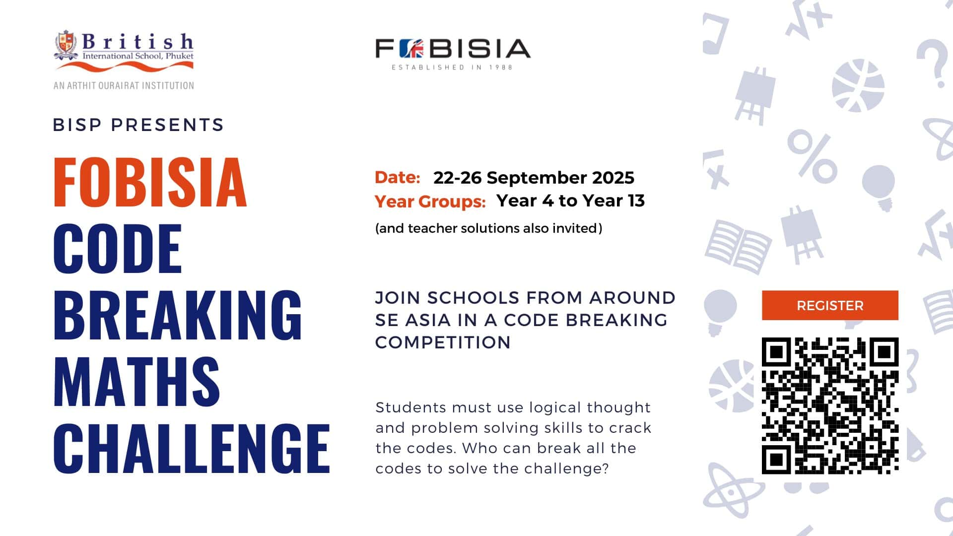 BISP to Host the FOBISIA Mathematics Codebreaking Challenge 2025 ...